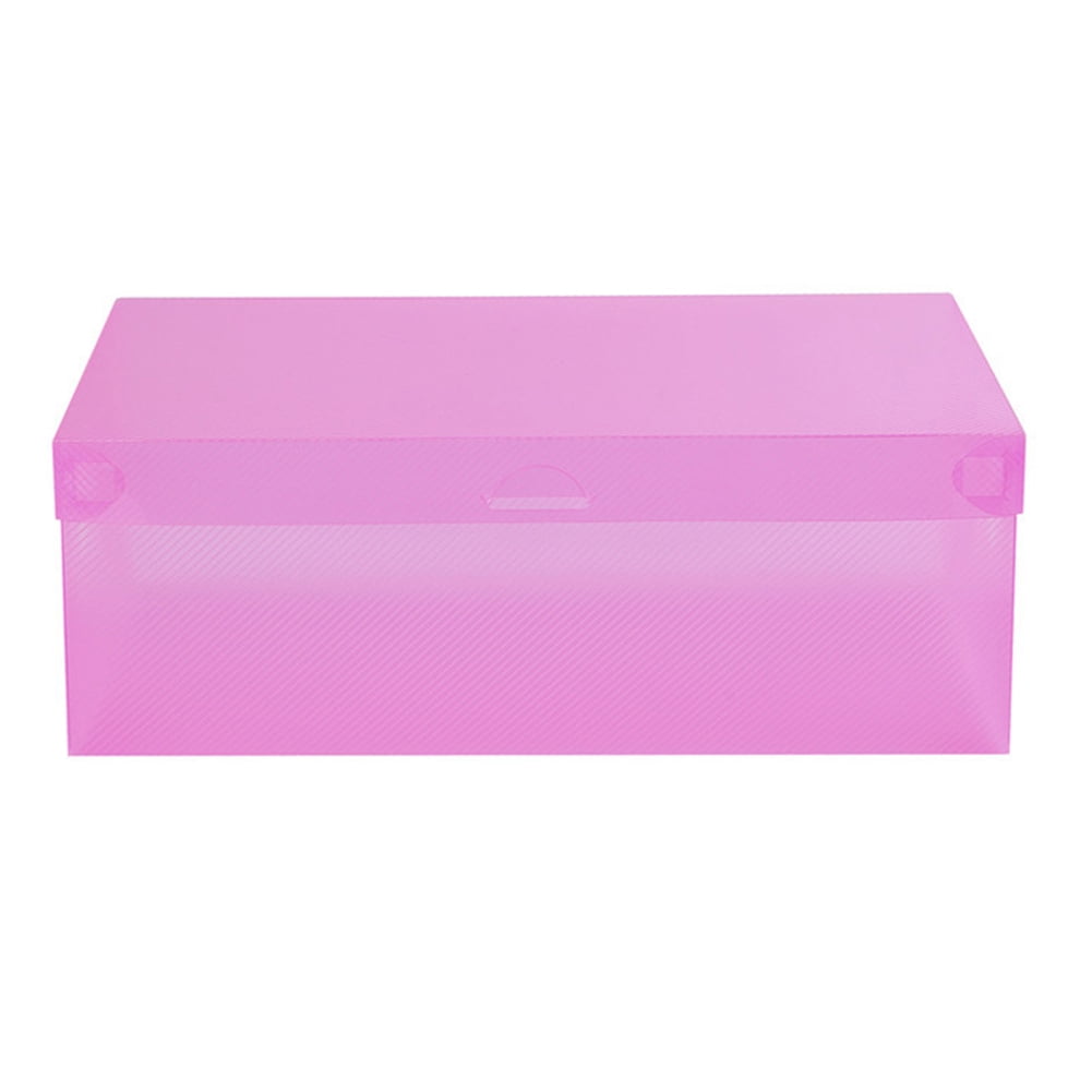 opvise Candy Color Clear Plastic Shoebox Lady Stackable Shoes Storage ...