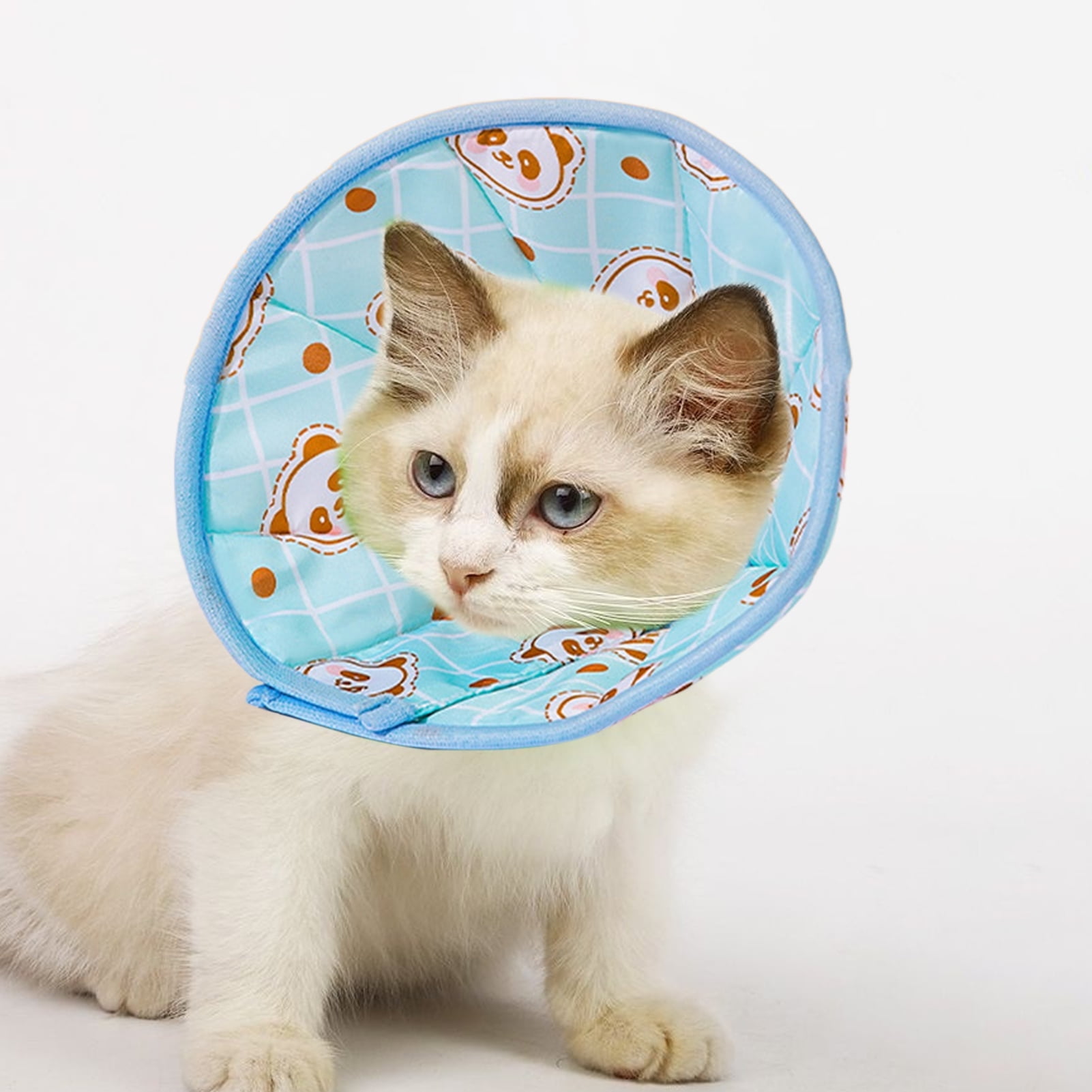 opvise Cat Cone Collar Adorable Comfortable Soft Anti-bite Cartoon ...