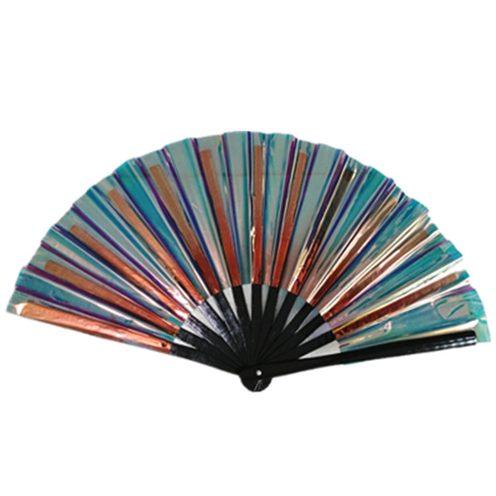 opvise Folding Fan 13 Ribs Burr Free Brilliant Color Transparent 13 ...