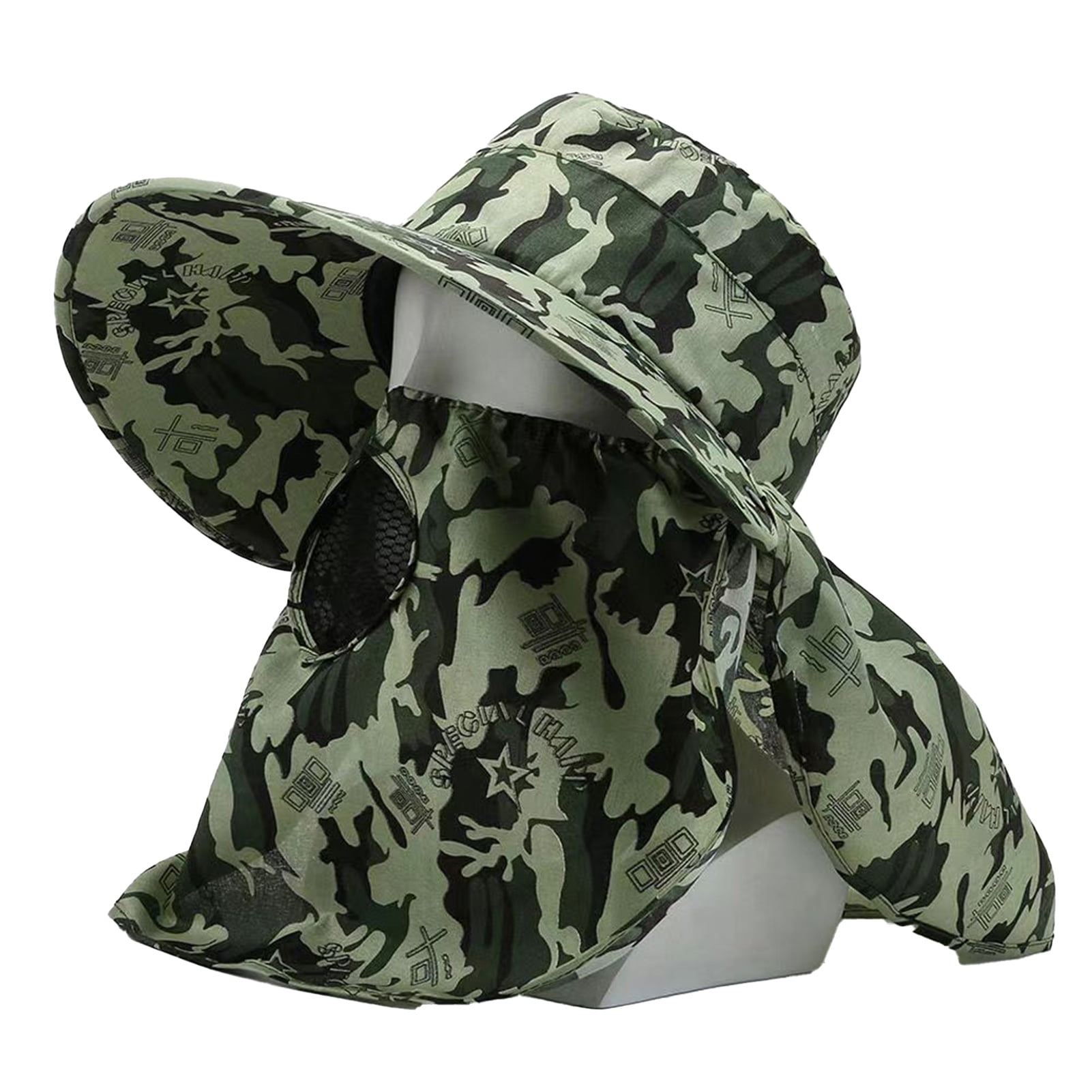 opvise Full Face Sunshade Wide Brim Anti-UV Sunburn-protection Sun ...