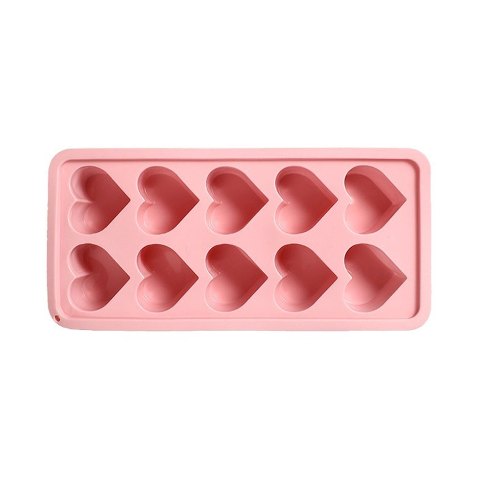 opvise Heart Shaped Ice Tray Non-stick Popsicle Molds Silicone Ice Cube ...