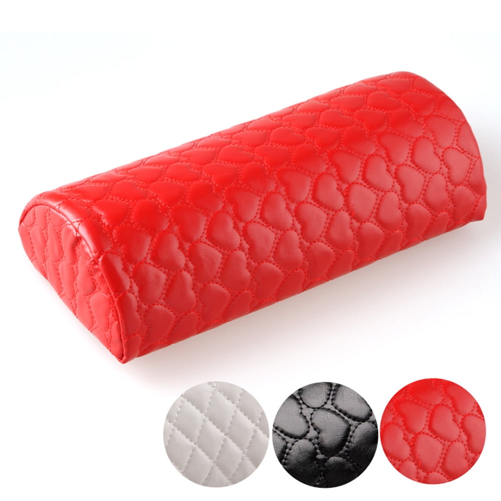 opvise Love Heart Soft Faux Leather Nail Art Pillow Manicure Hand Arm ...