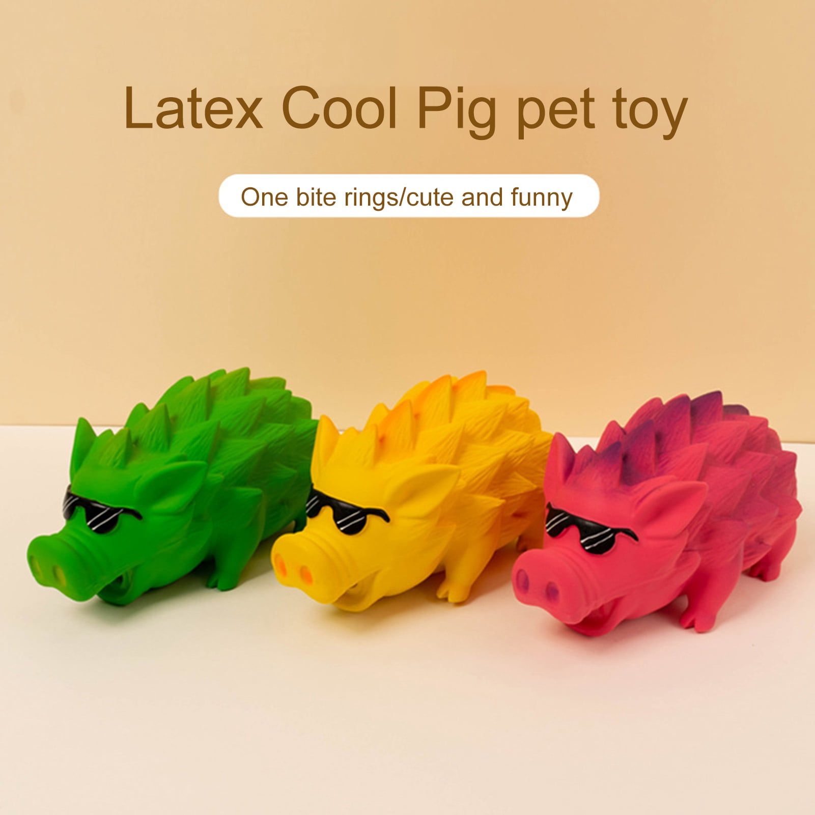 opvise Pet Squeaky Toy Soft Comfortable Creative Cartoon Pig Shape Pet ...