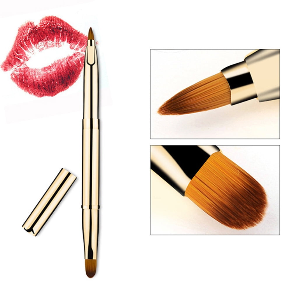 Opvise Portable Travel Lip Brush, Retractable Double Headed Lipstick ...