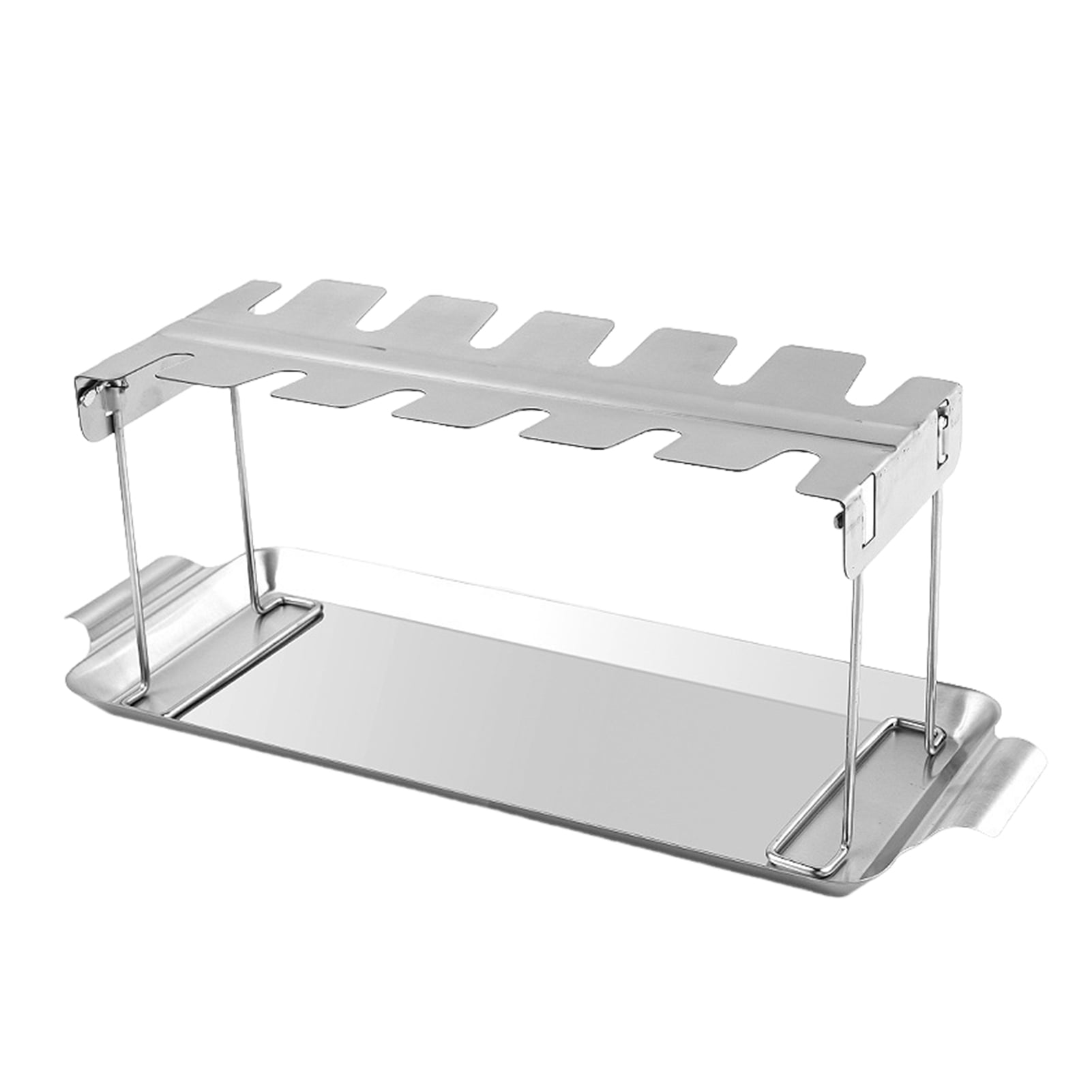 opvise Roast Chicken Leg Rack Drip Pan Chicken Rack Stainless Steel ...