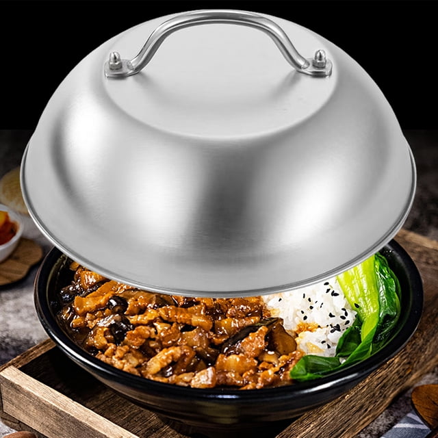 opvise Stainless Steel Pot Lid with Handle Heat Concentration for Even ...