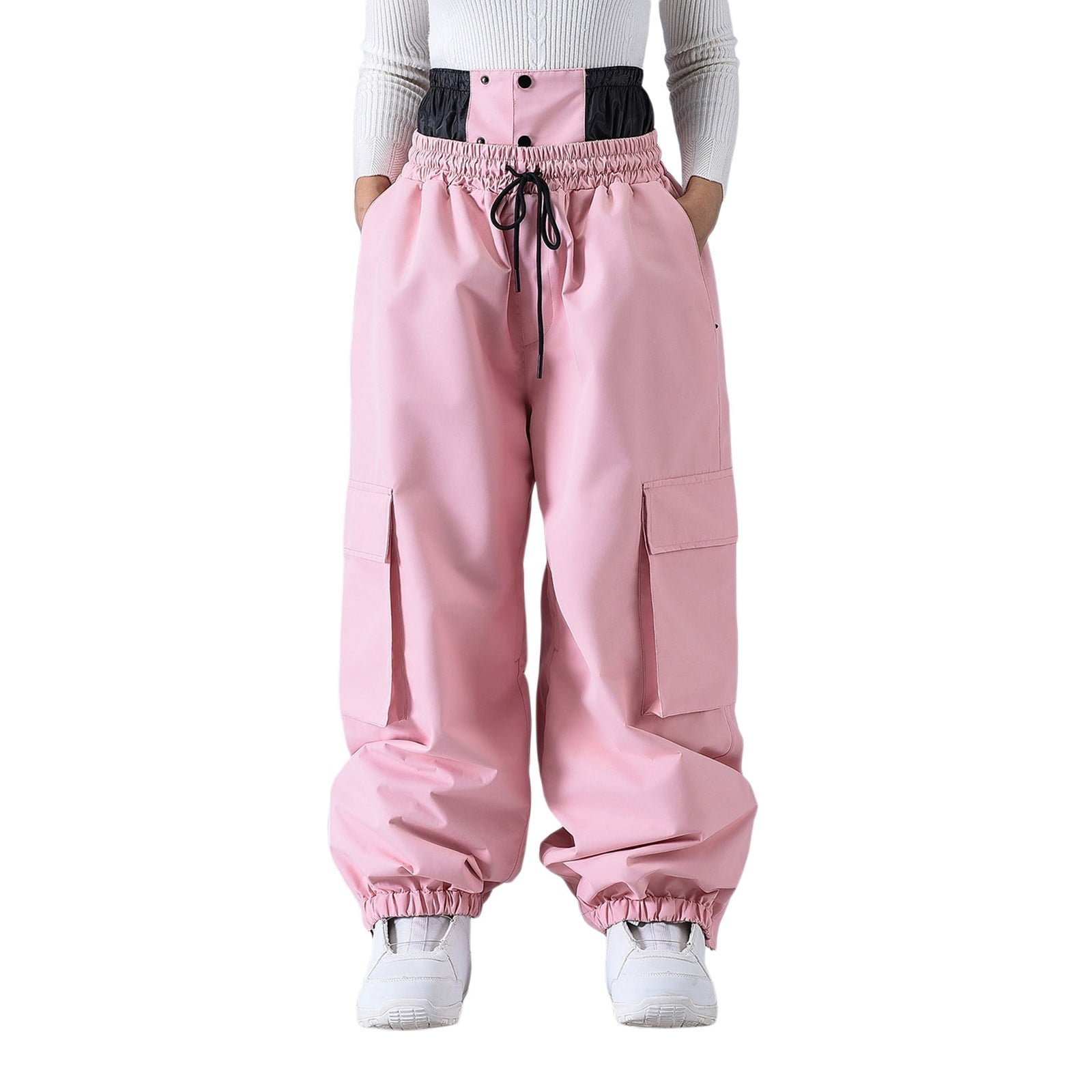 oqasdz Cargo Pants for Men Winter Ski Trousers Windproof Insulated ...