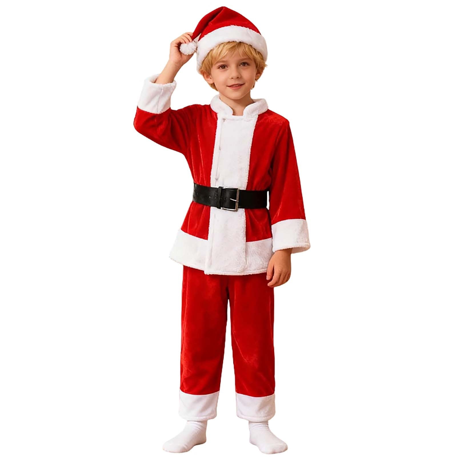 oqasdz Christmas Santa Outfits for Kids Holiday Party Outfit Elegant ...