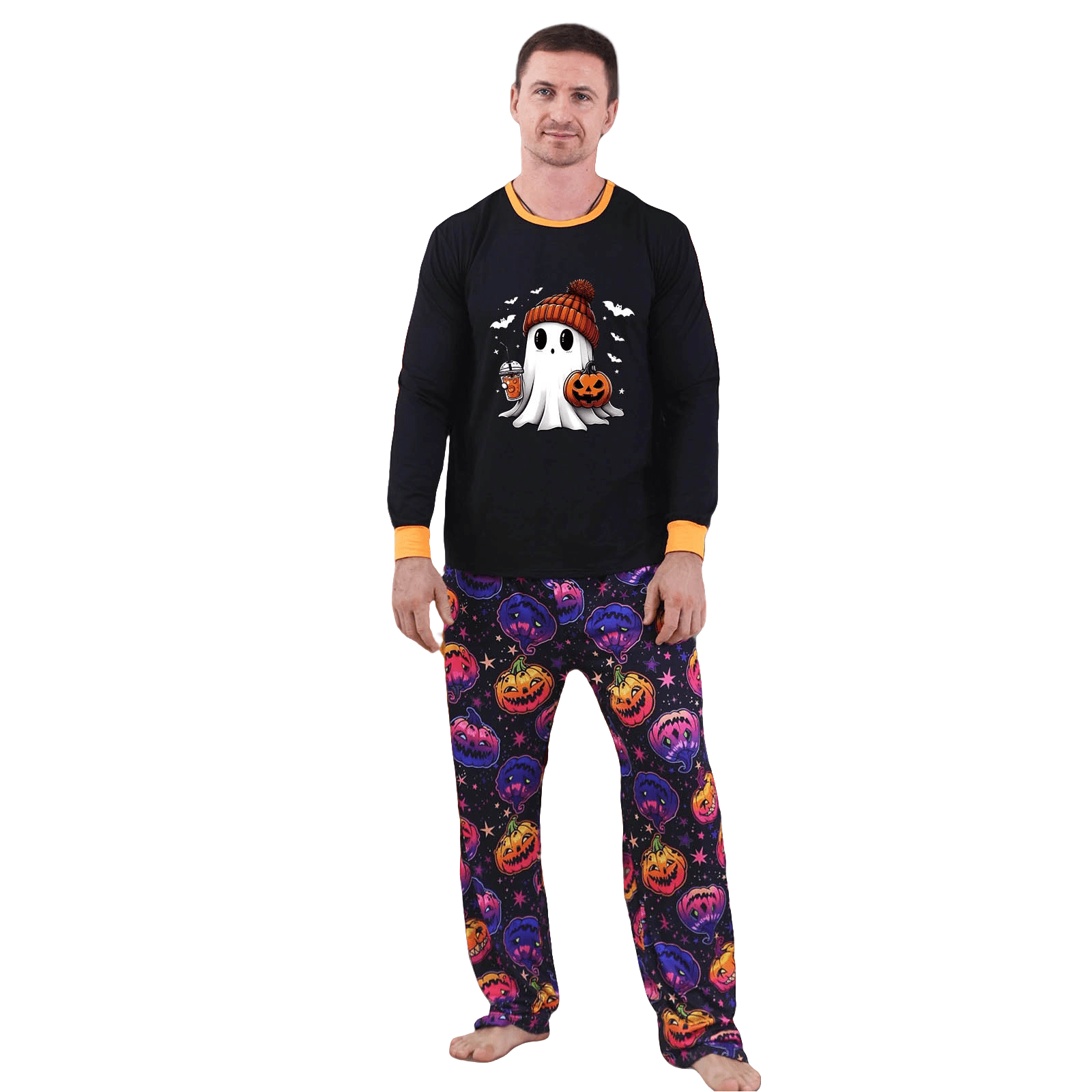 oqasdz Family Matching Pajamas Halloween Cartoon Print Homewear Cozy ...
