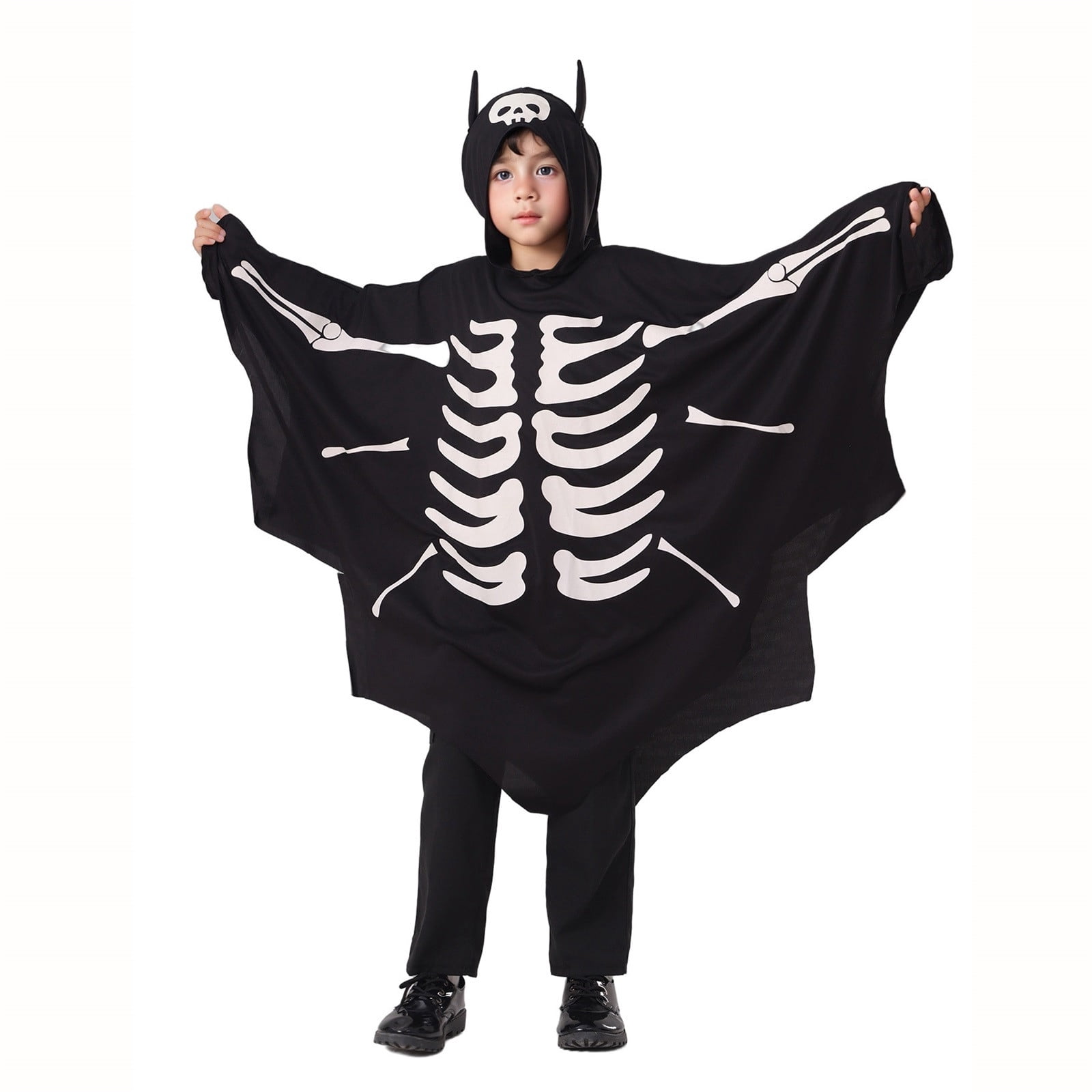 oqasdz Halloween Boys Skeleton Jumpsuit Scary Bone Outfit for Kids ...