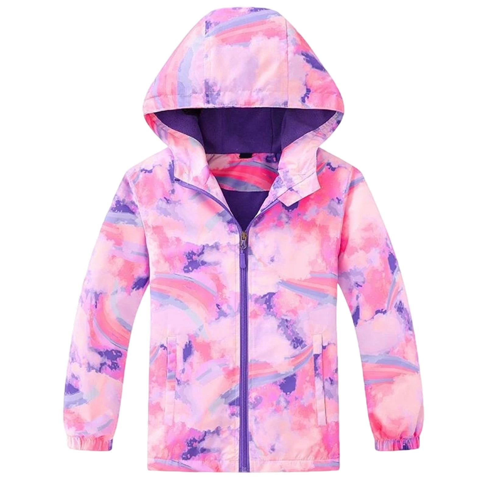 oqasdz Kids Lined Windbreaker Jacket for Outdoor Activities All Season ...