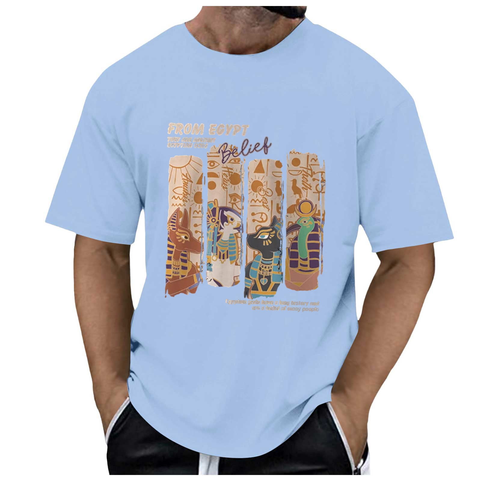 oqasdz Men T Shirts Casual with Unique Instrument Print for Everyday ...