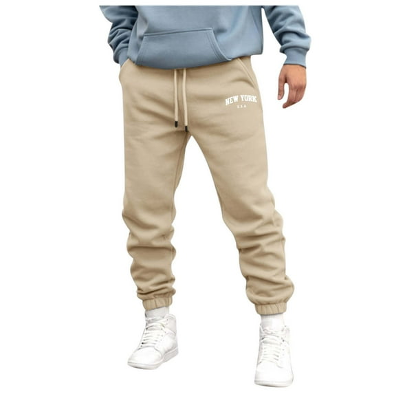 oqasdz Men's Pants Elastic Waist Fall Winter High Street Fashion ...