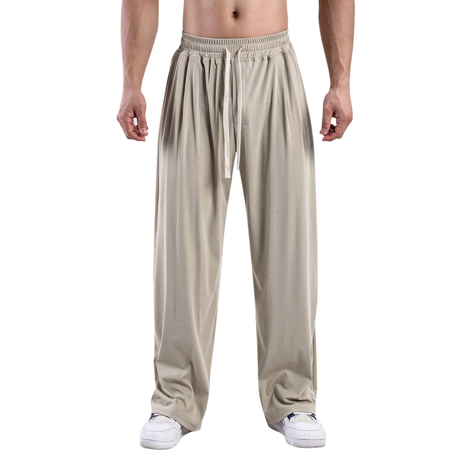 oqasdz Mens Pants Straight Leg Loose Sports High Street Drop Casual ...