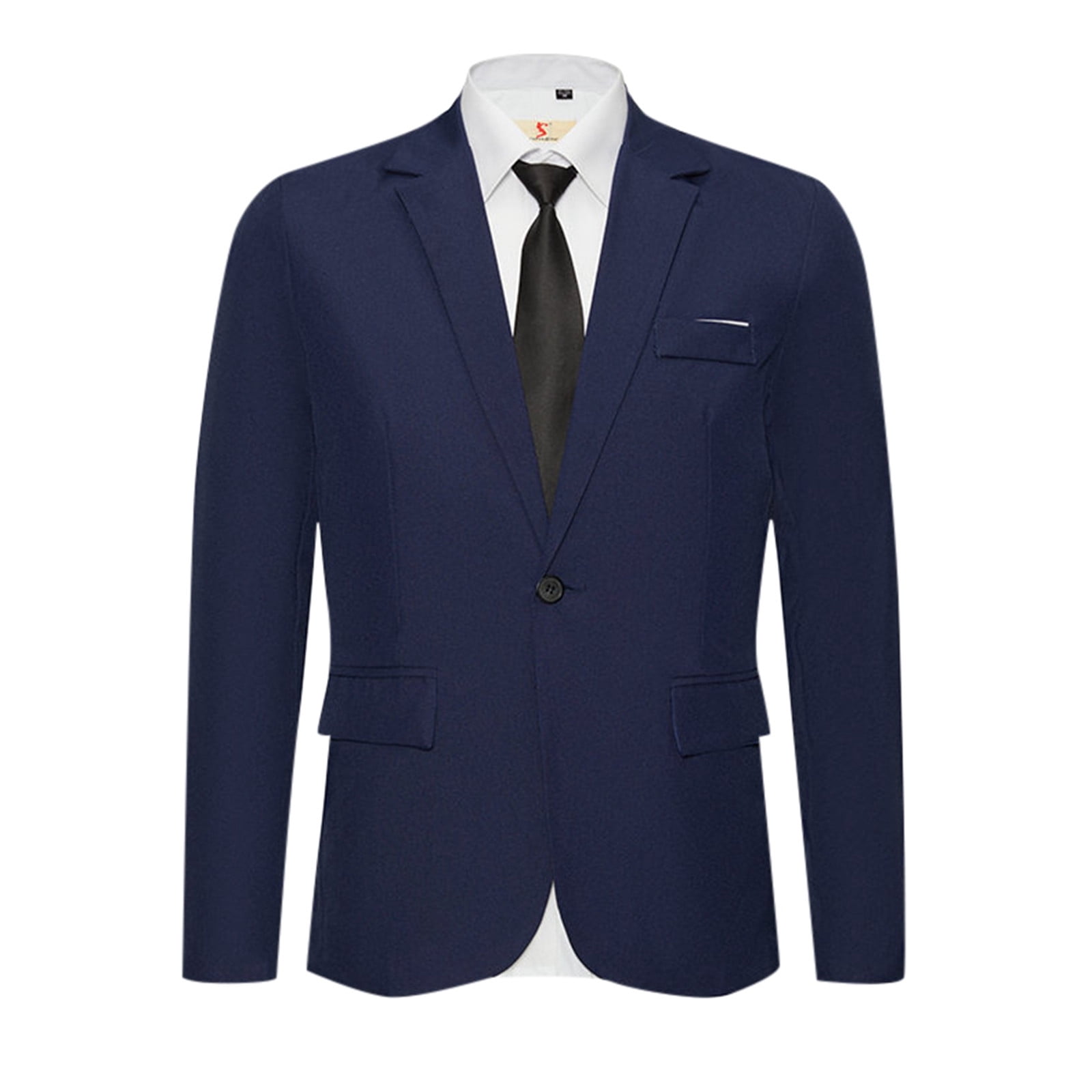 oqasdz Mens Suit Jacket Regular Large Size Double Pocket Slim Light ...