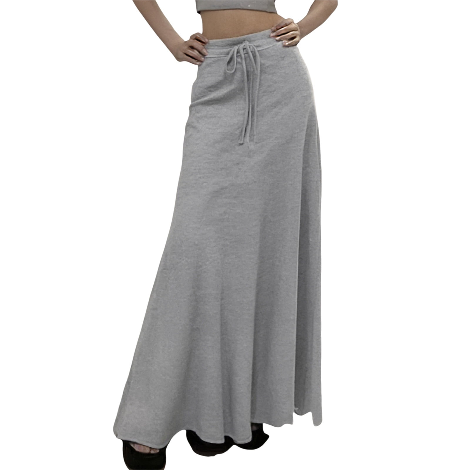 oqasdz Skirts for Women Solid Color Sports Casual Commuting Loose ...