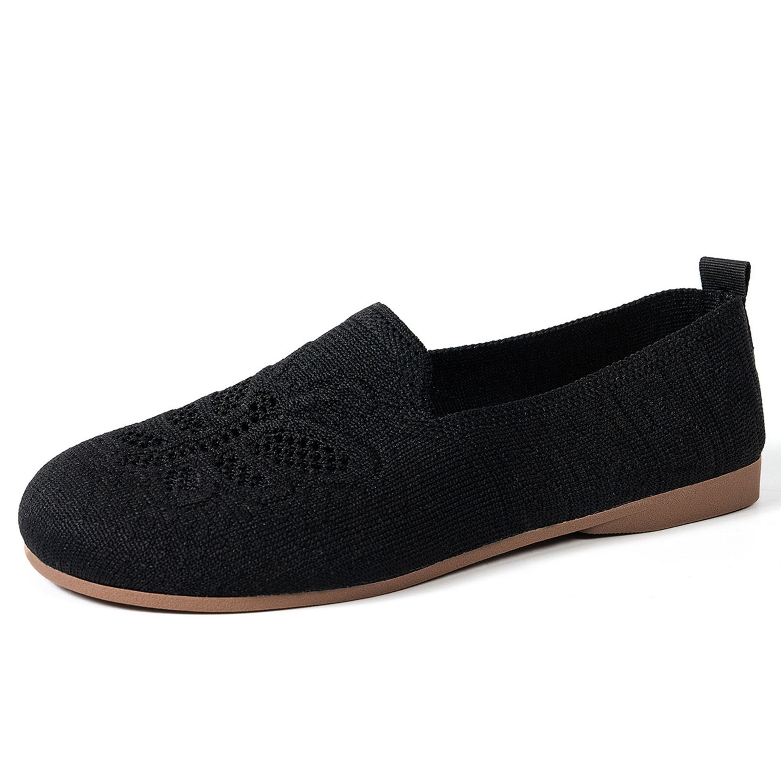 oqasdz Women's Casual Shoes Soft Sole Slip On Flat Shoes with Hollow ...
