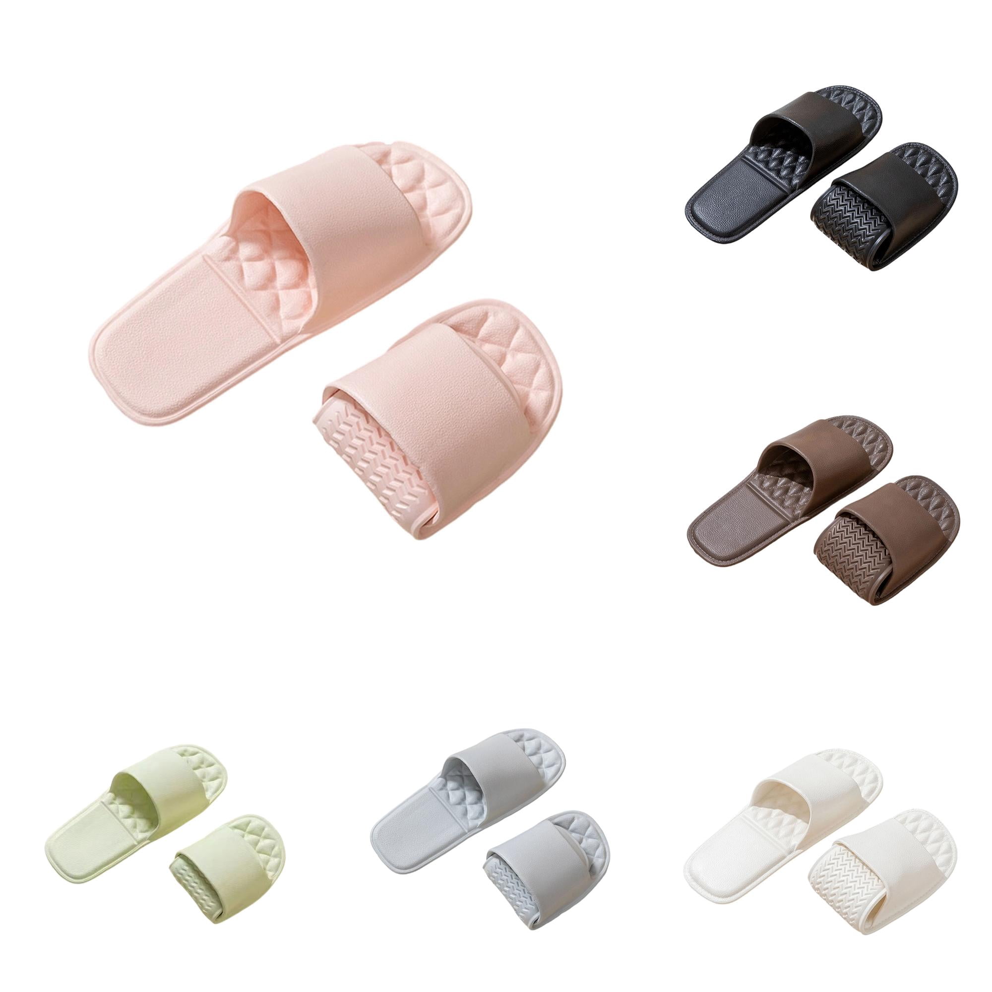 oqasdz Womens Slippers Portable Travel Shower Slippers for Solid Color ...