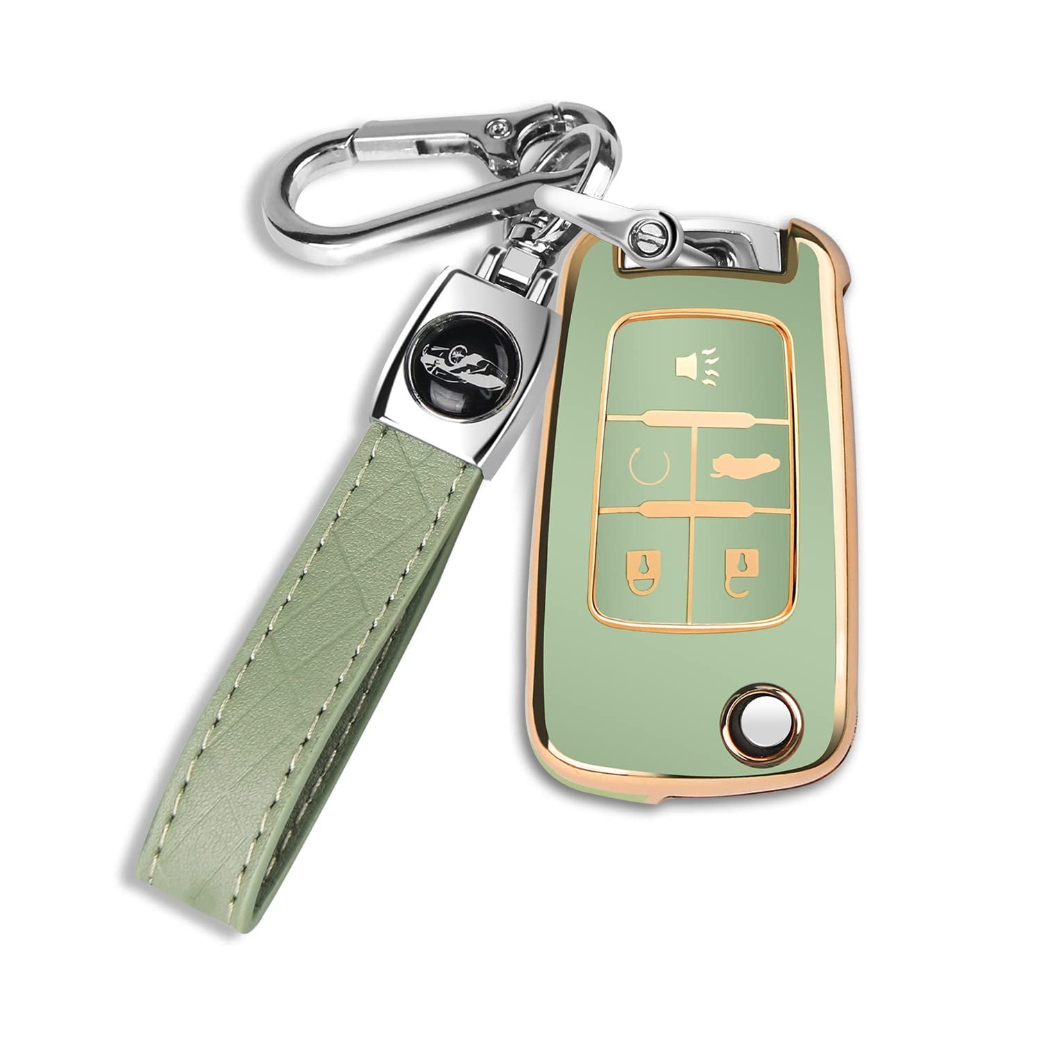 for Chevy Key Fob Cover Case with Keychain for Chevrolet Buick Camaro ...