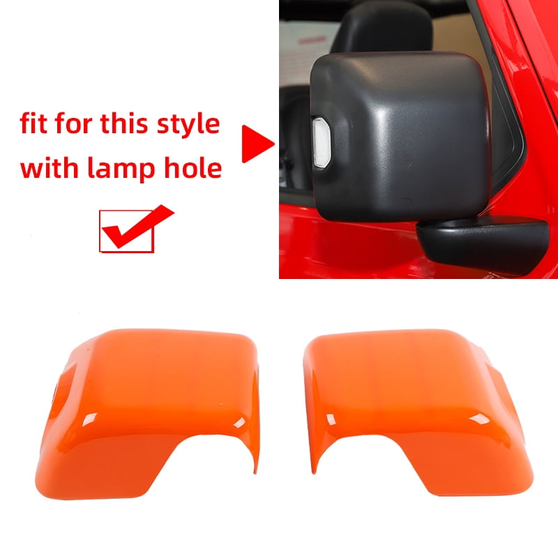 orange with hole-Car Rearview Mirror Decoration Shell Cover for Jeep ...