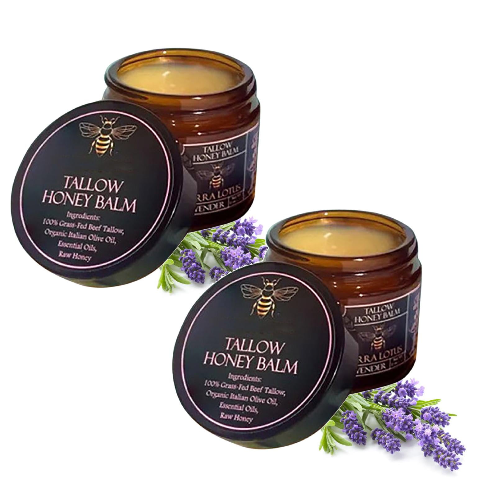 organic Grass-Fed Beef Tallow Honey Balm for Skin Care, Skin Cream for ...