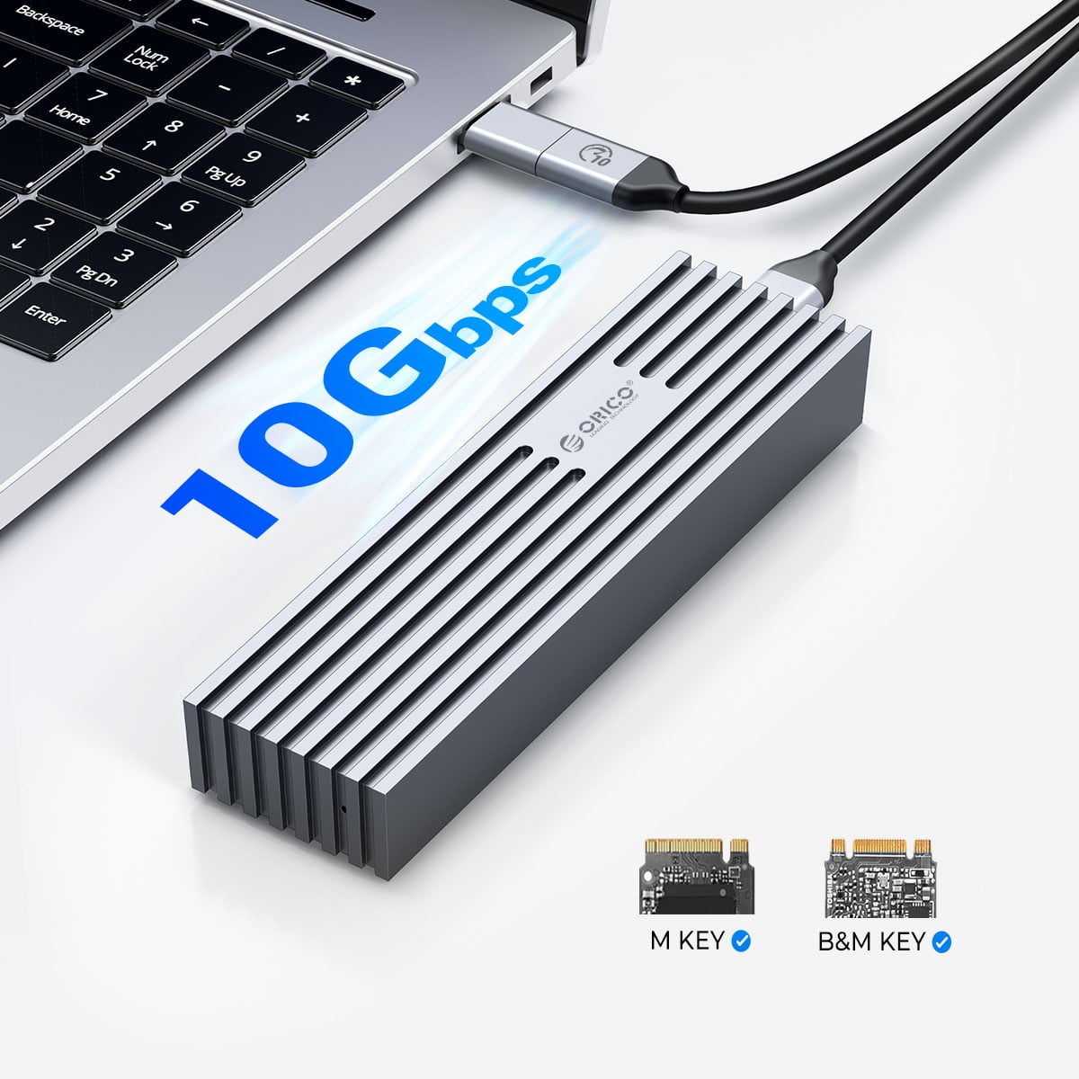 orico m.2 SSD Enclosure Aluminum Nvme m.2 Enclosure 10Gbps USB Type-C ...