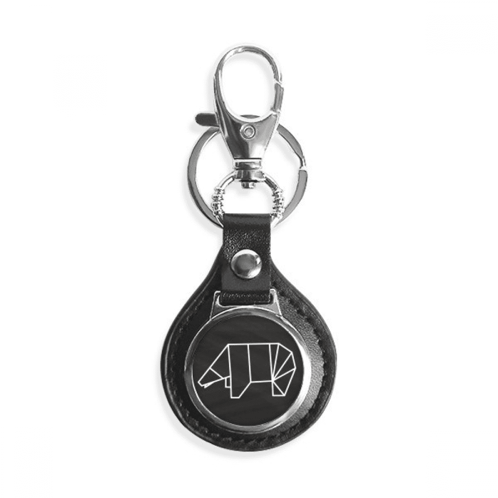 origa bear geometric shape key link chain keyholder finder hook metal ...