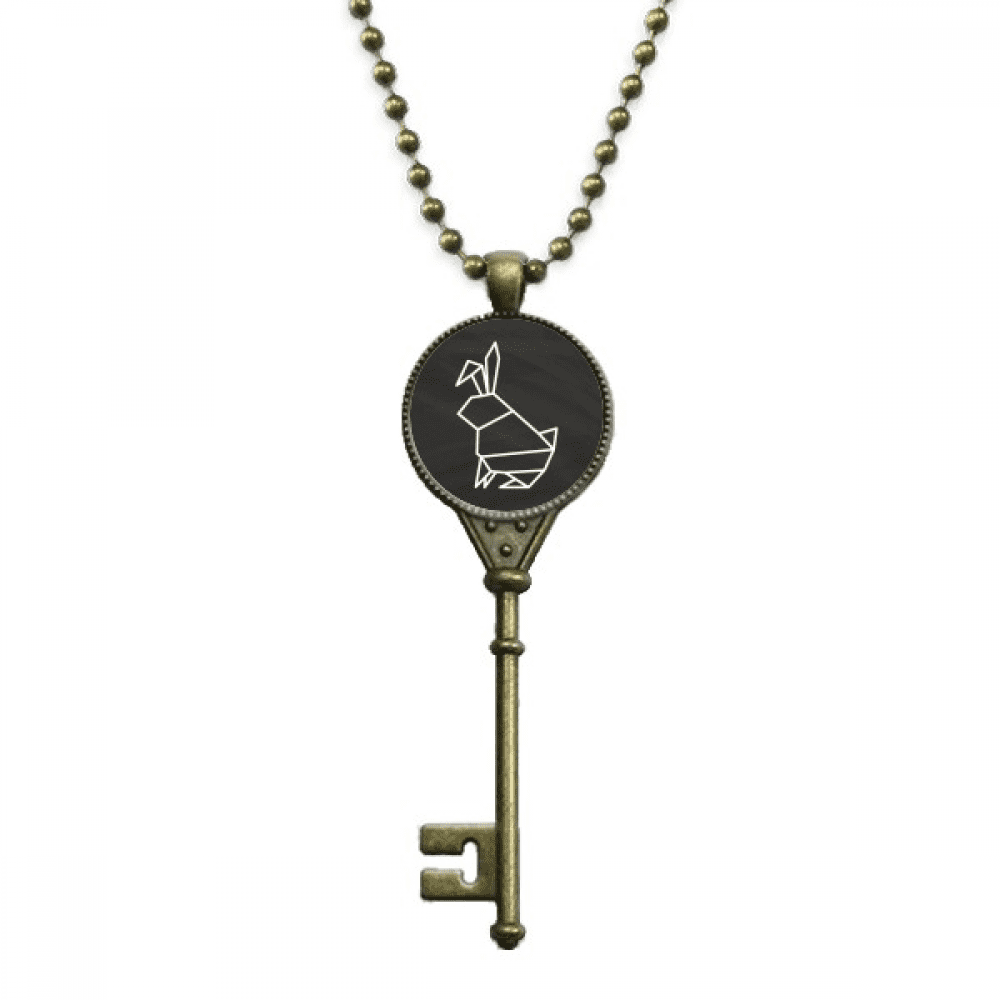 origa rabbits geometric shape key necklace pendant tray embellished ...