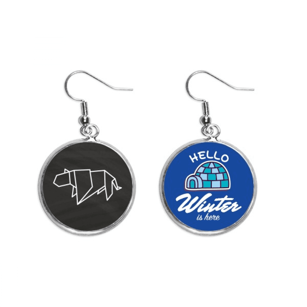 origa tiger geometric shape dangle drop winter ice earring jewelry ...
