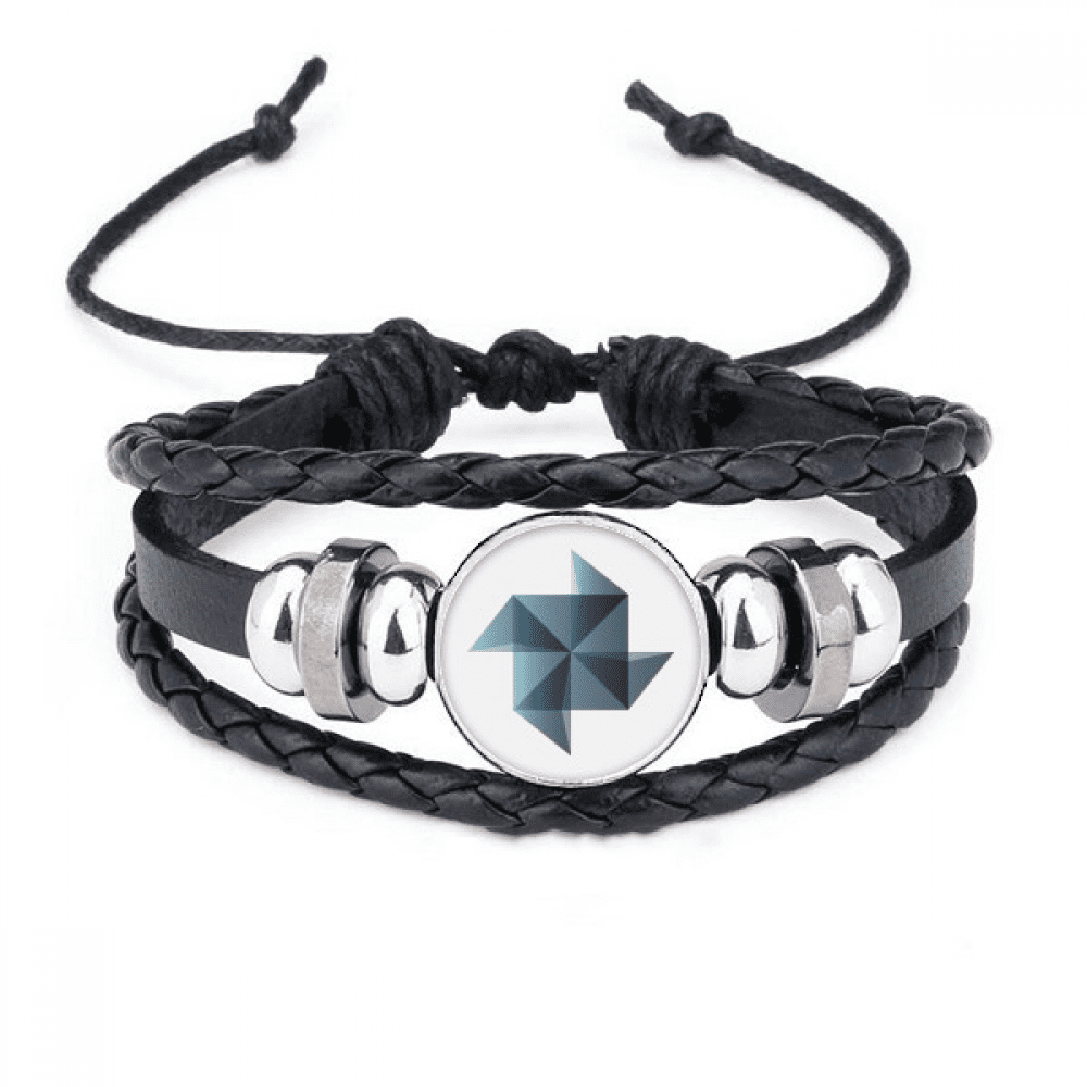 origa windll geometric shape bracelet braided leather woven wristband ...