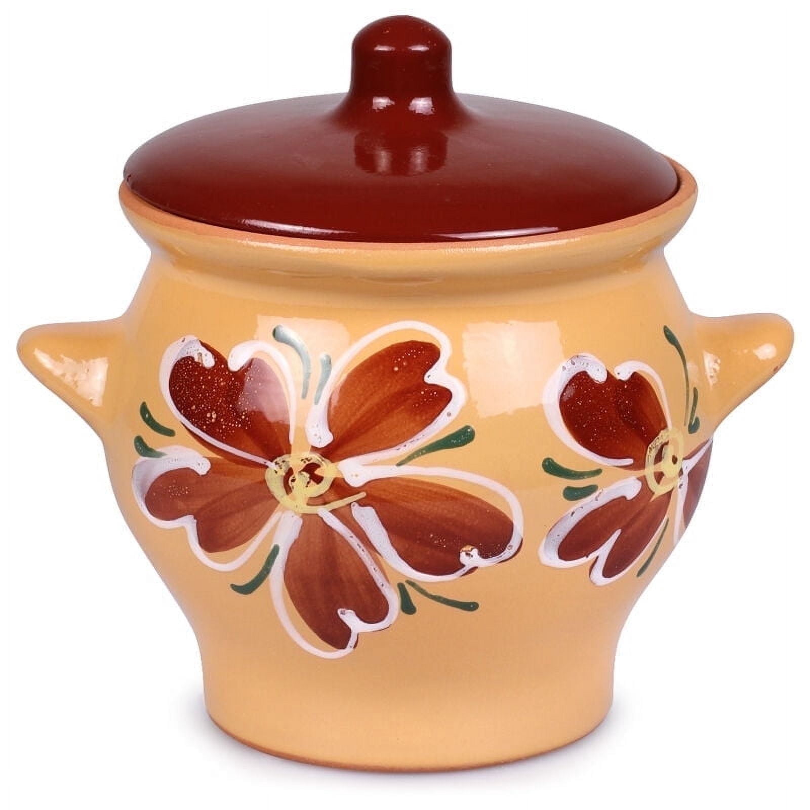Borisovskaya Keramika Clay Baking Pot with Lid 22 fl oz (650 ml ...
