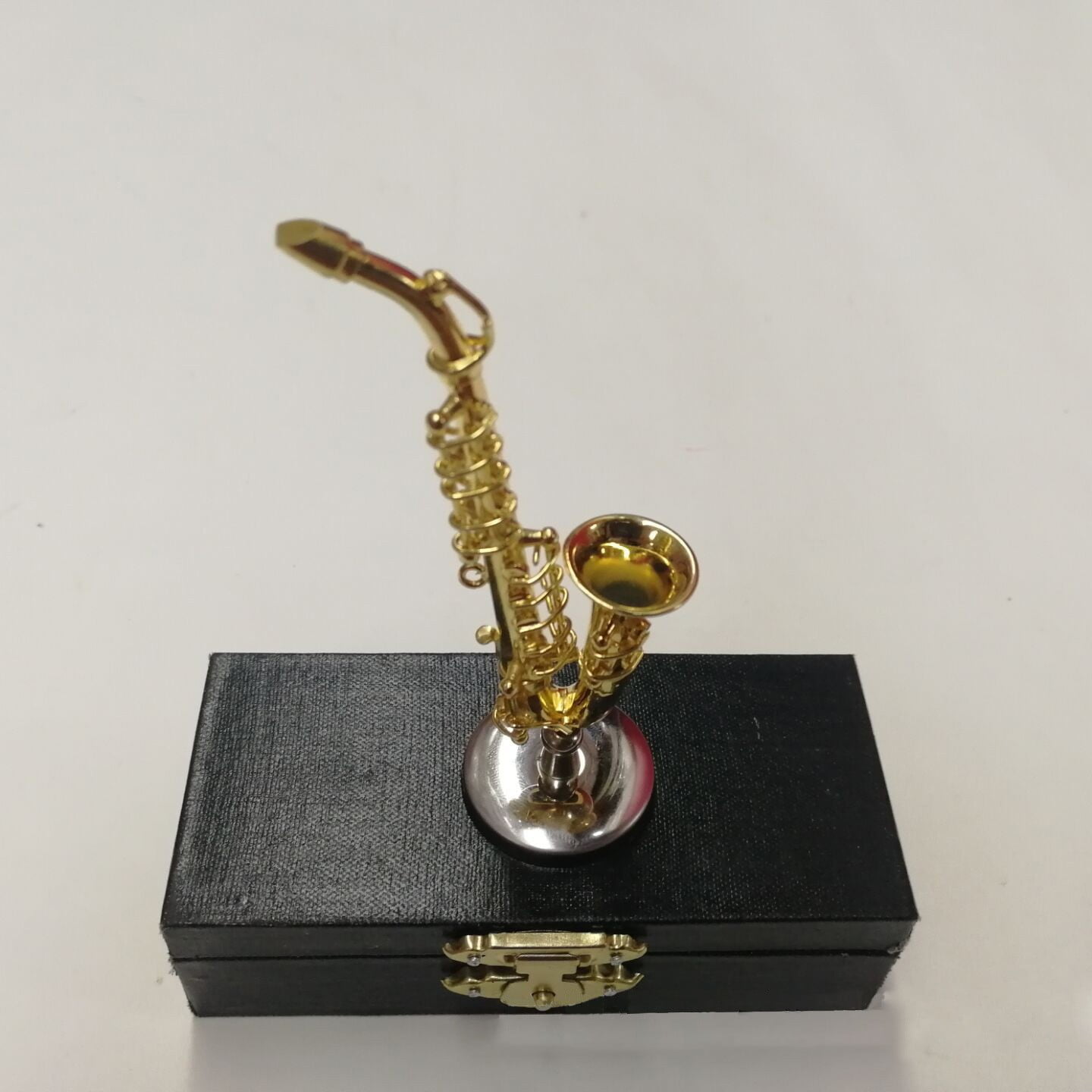 ornament decor,Copper Miniature With Stand And Case Mini Musical Instrument Miniature Dollhouse ...