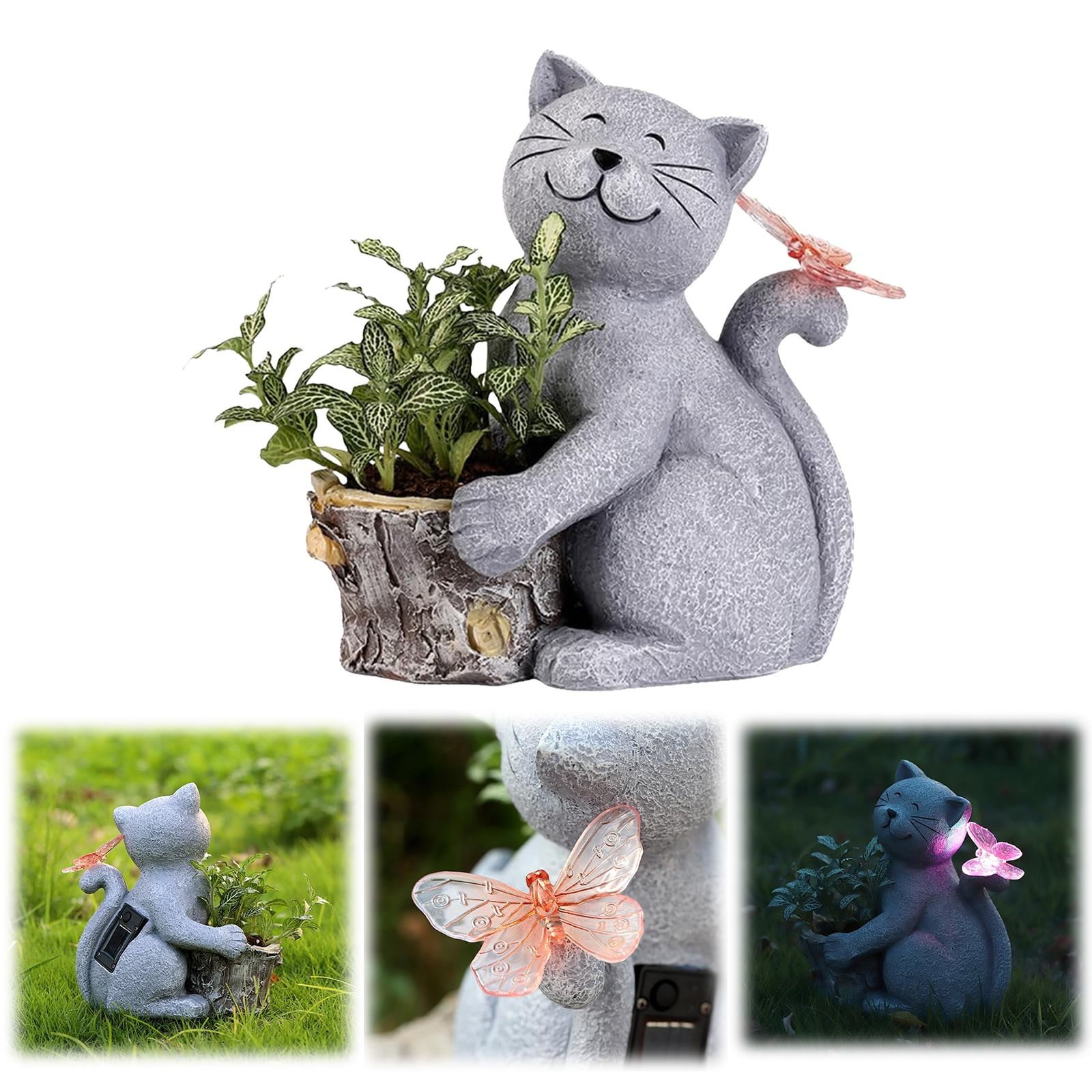 ornament decor,Powered Decorative Animal Planter Creative Cat Planter ...