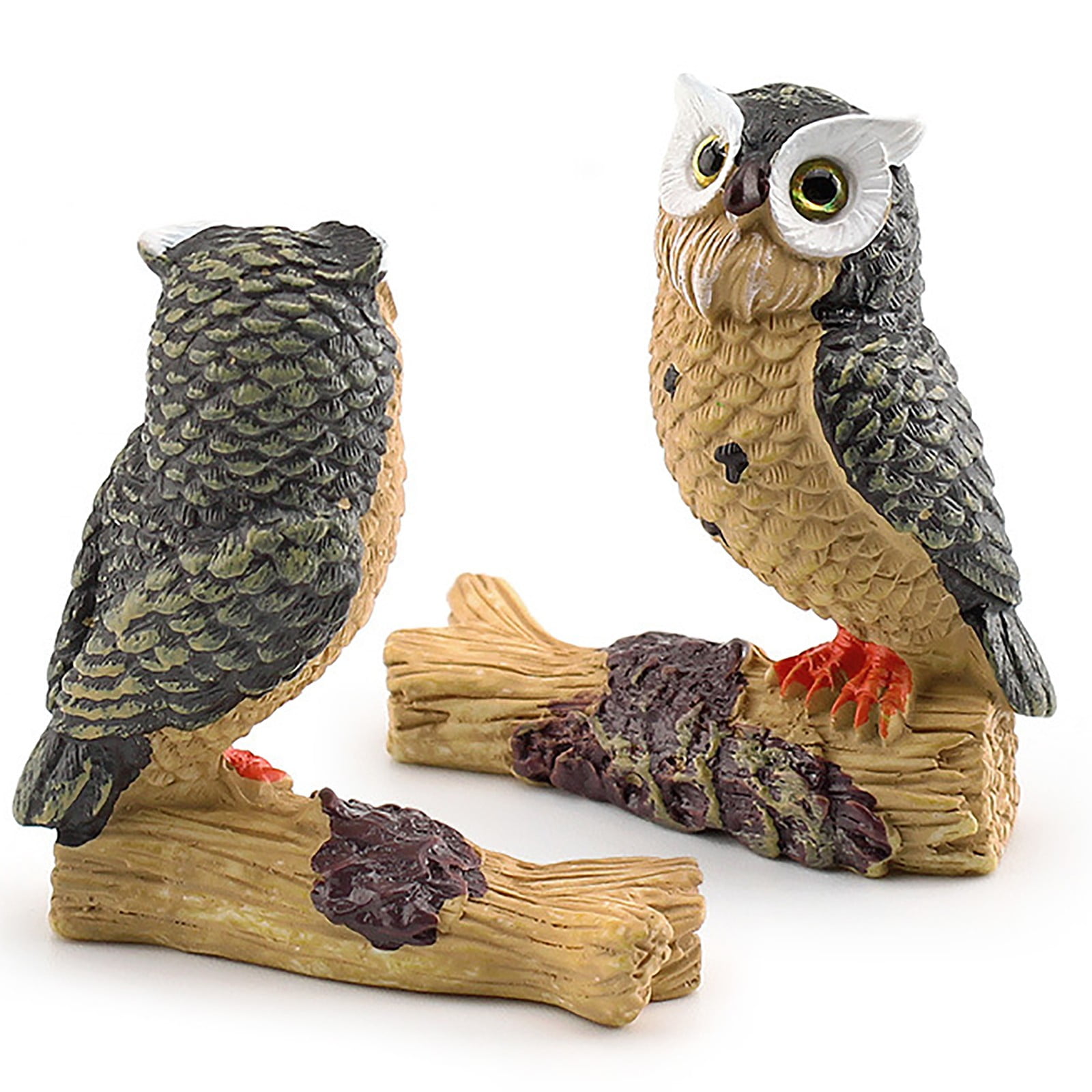 ornament decor,Resin Mini Owls Set Cute Owl Statue With Owl Tree Owl ...