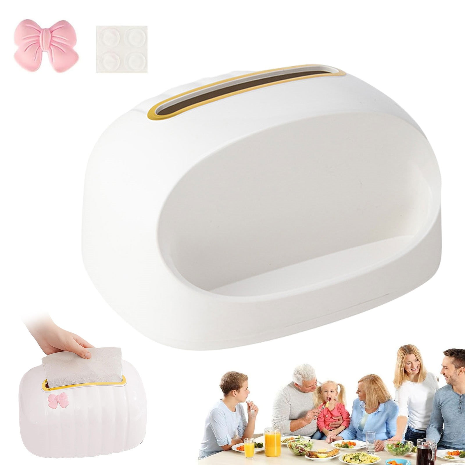 ornament decor,Tissue Box Cover With Storage | Tissue Dispenser ...