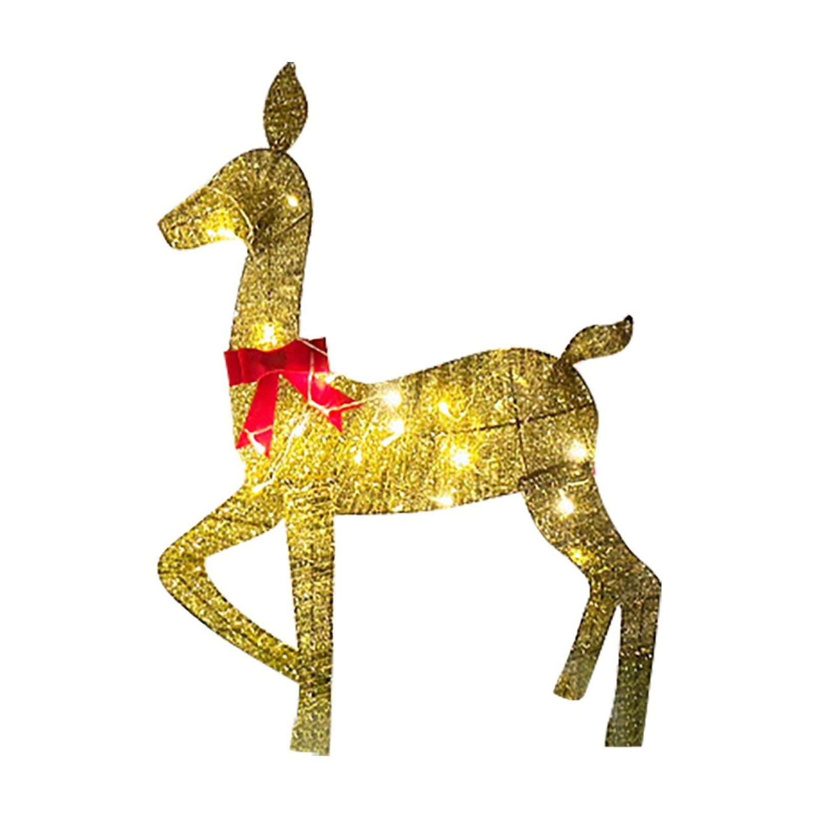 ornament display stand Desktop Ornament Large Lighted Christmas Deer ...