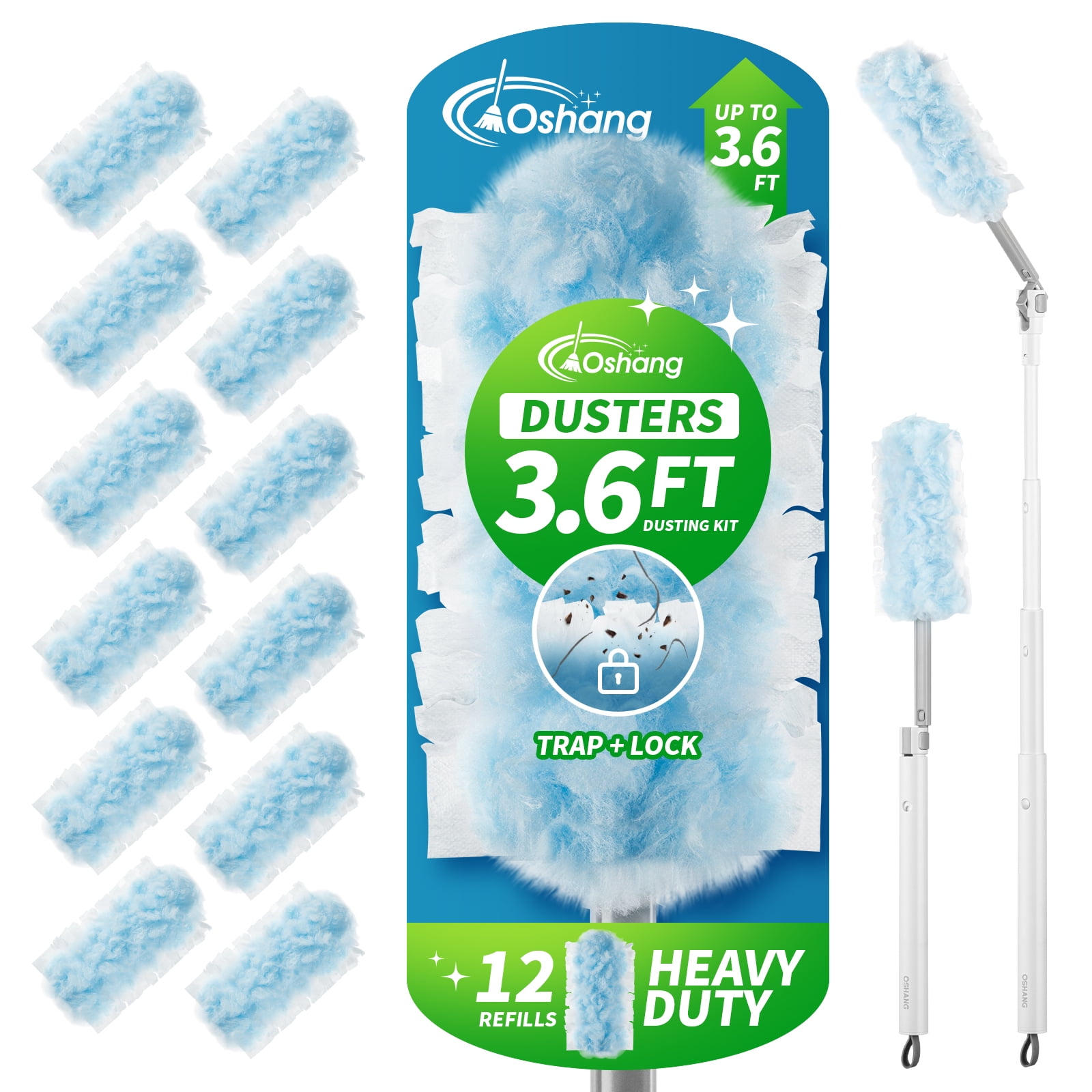 oshang Duster Heavy Duty 3.5 ft Extended Handle Dusting Kit - Multi ...
