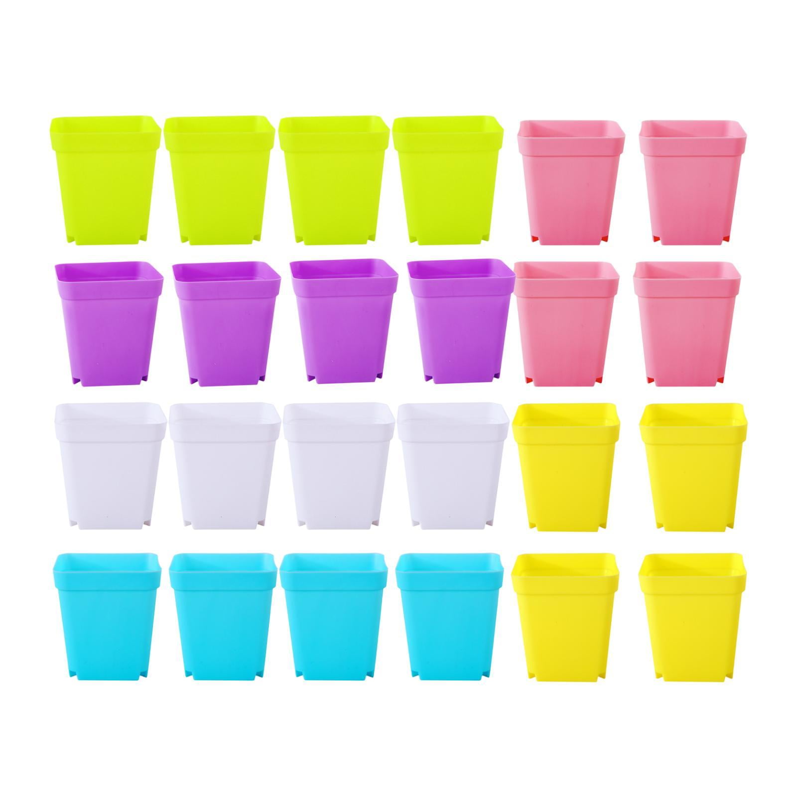 oshhni 24 Pieces Flower Pots Transplanting Window Box Planter for Porch ...