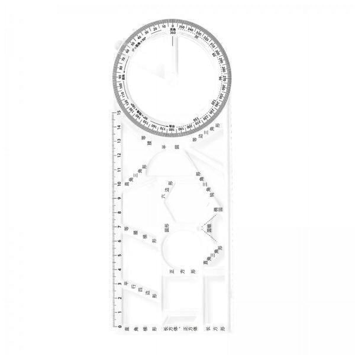 oshhni 3x Geometric Ruler Geometric Drawing Template Measuring Ruler ...