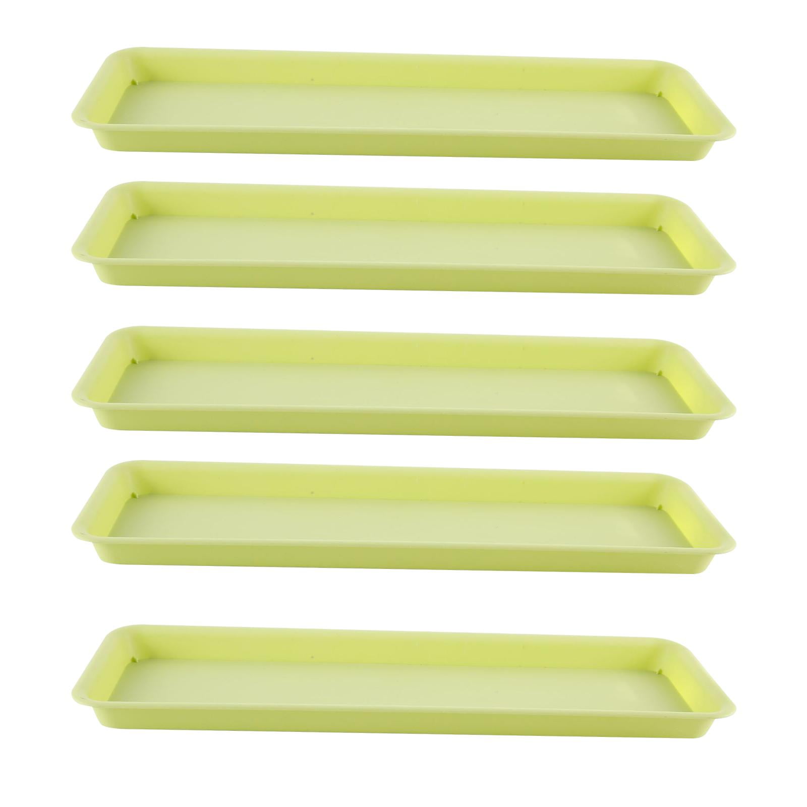 oshhni 5 Pieces Plant Saucers Rectangular Drip Trays for Indoor Outdoor ...