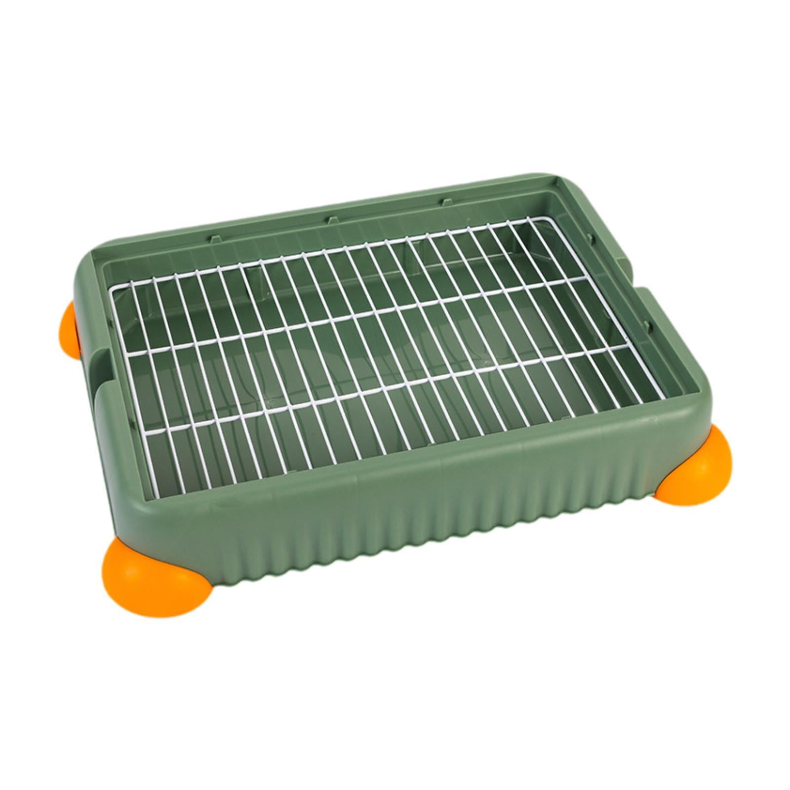 oshhni Bunny Litter Potty Tray Keep Paws and Floors Clean,Pee Pan Tray ...