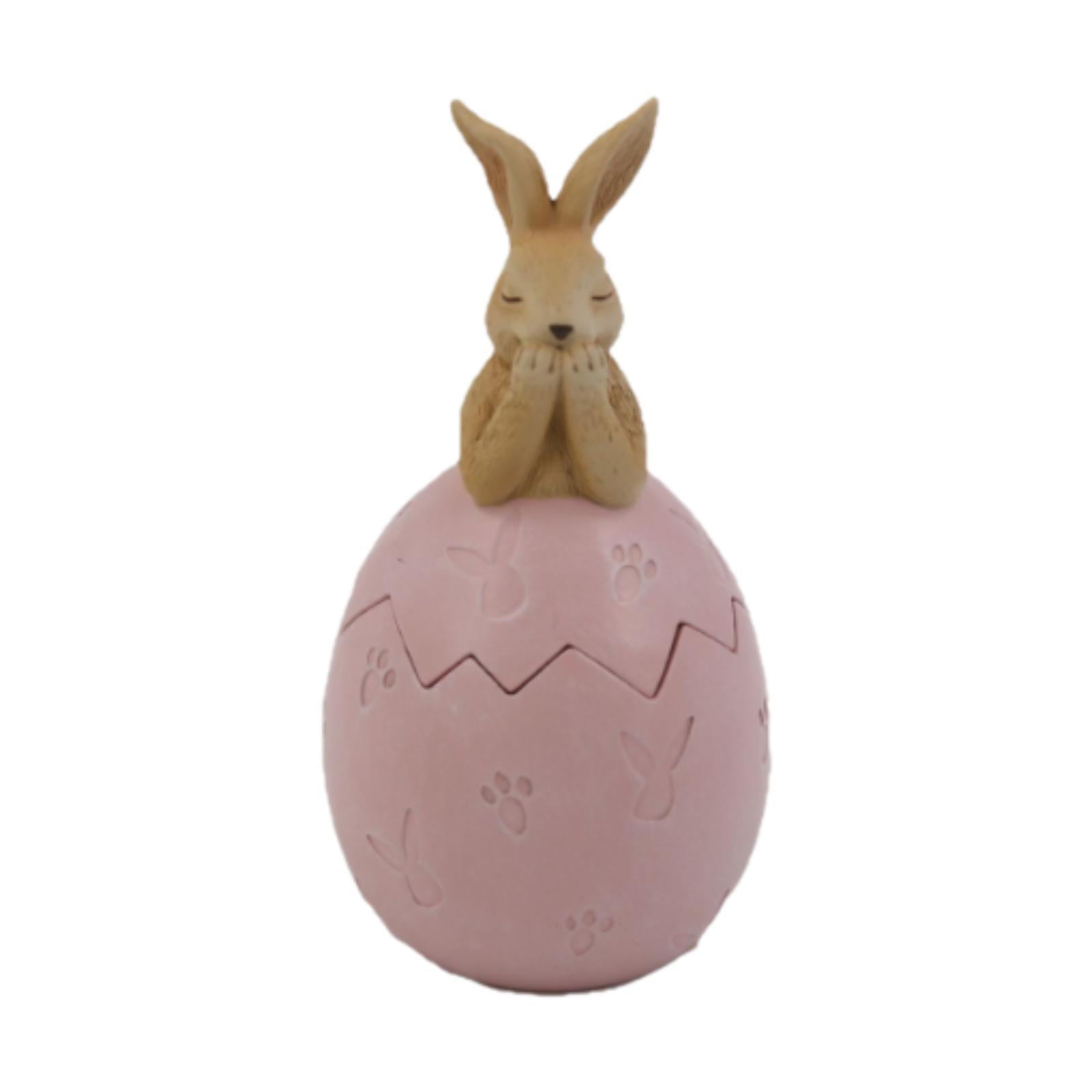 oshhni Bunny Statue Birthday Gift Desk Easter Desktop Decoration ...
