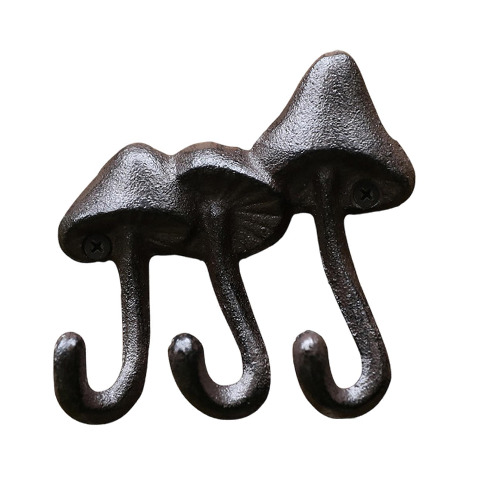 oshhni Cast Iron Wall Hook Antique Yard Fence Decor Decorative Key Hook ...