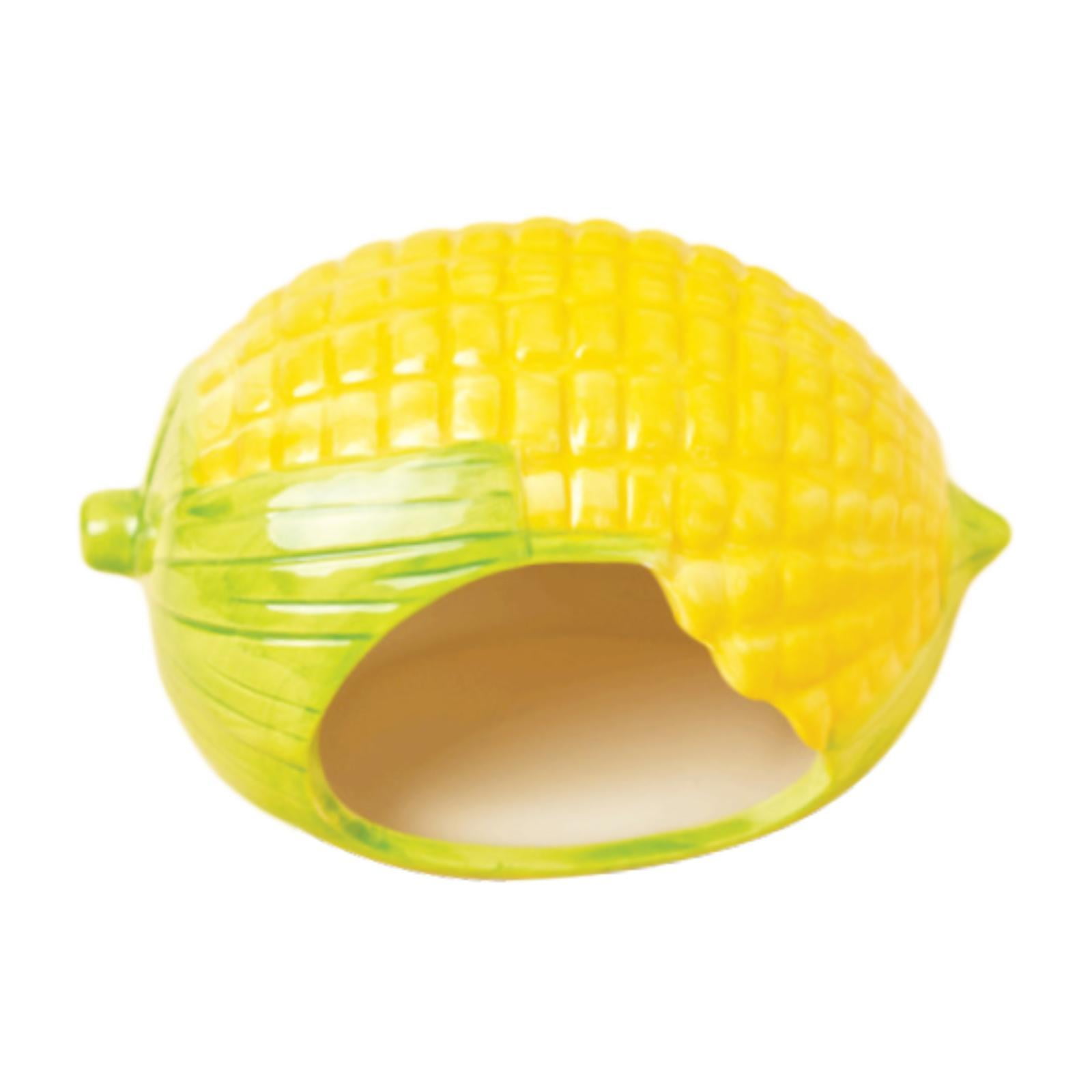 oshhni Ceramic Hamster House Corn Shaped Hamster Hut for Mouse Ferret ...