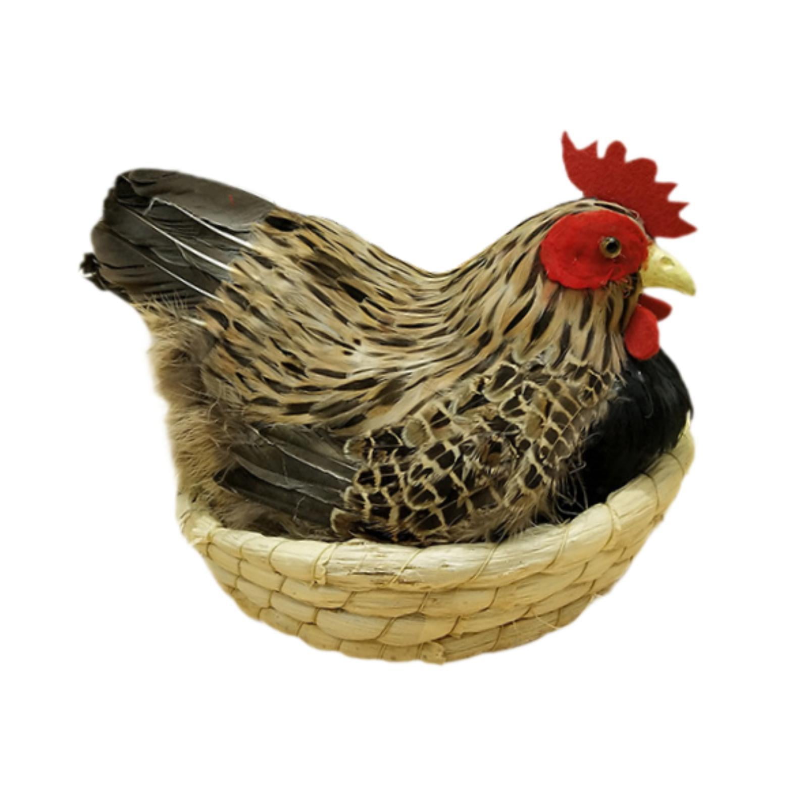 oshhni Chicken Simulation Model Outdoor Decor Garden Statue for Kitchen ...