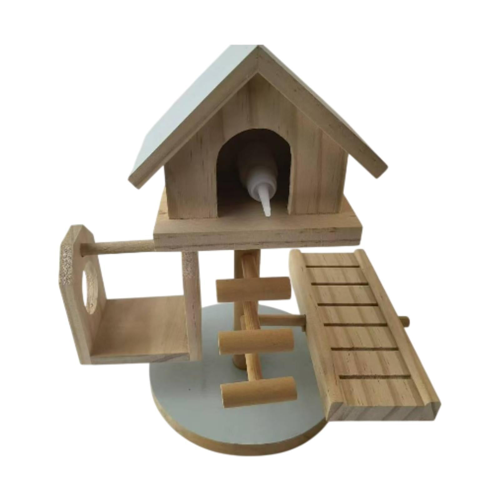 oshhni Dwarf Hamster House Easy Assembly Climbing Ladder for Birds ...