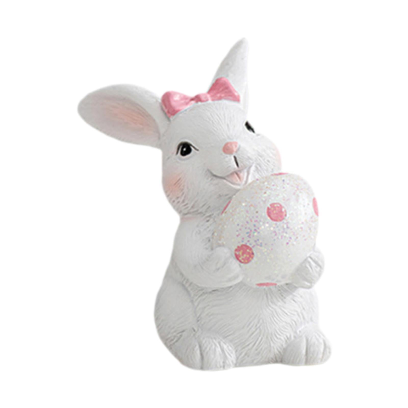 oshhni Easter Bunny Statue Collectible Animal Figurine for Desk Bedroom ...