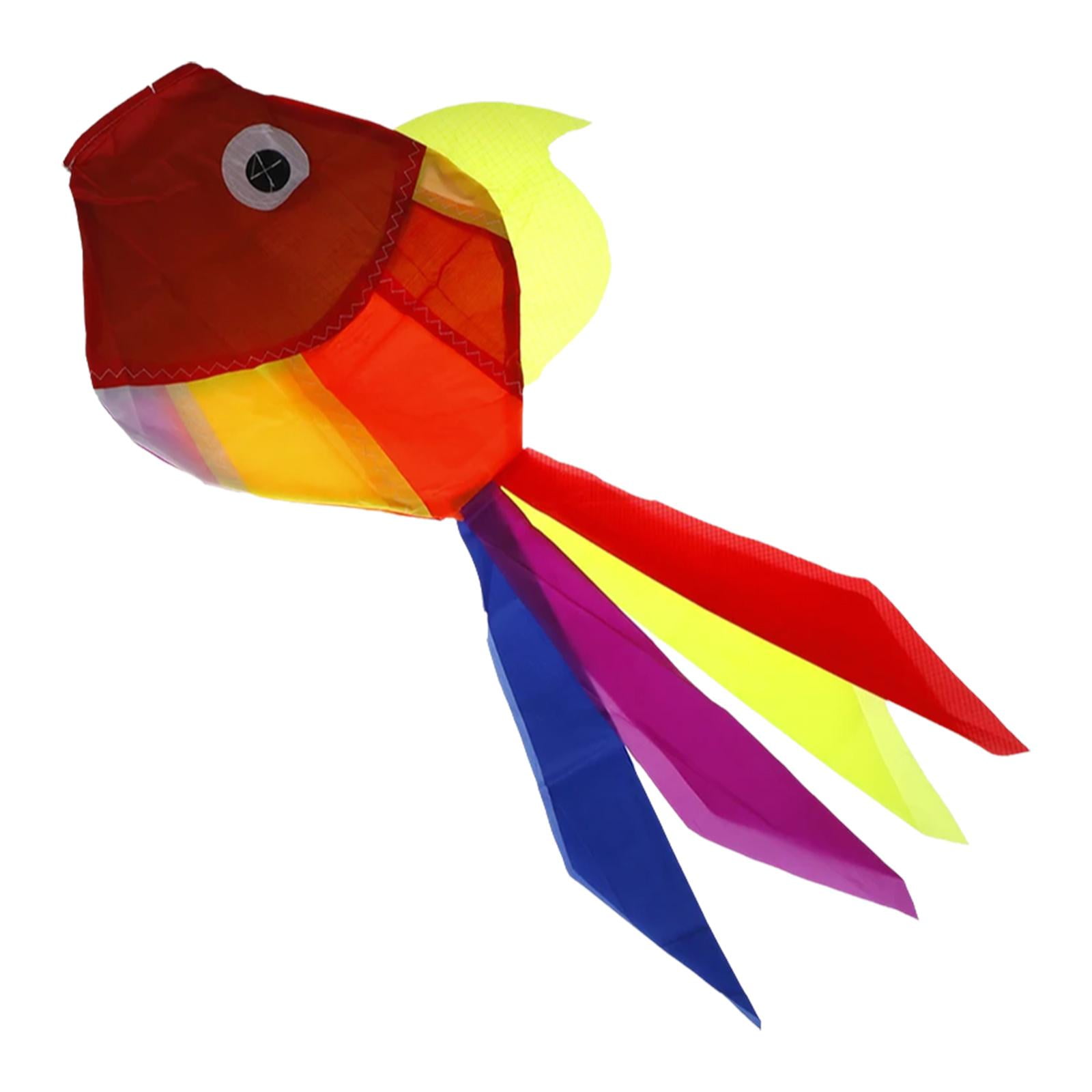 oshhni Fish Windsock Colorful Polyester Fish Kite Windsock for Patio ...