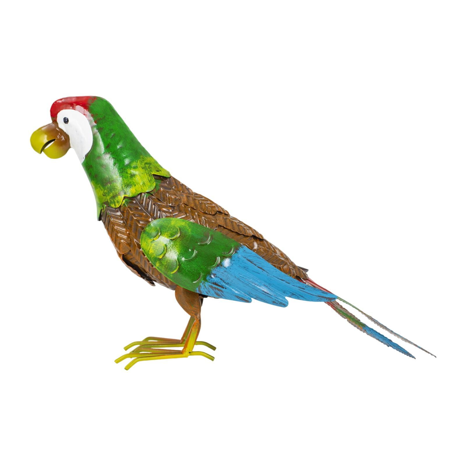 oshhni Iron Parrot Statue Garden Decoration 12x32x24cm for Backyard ...
