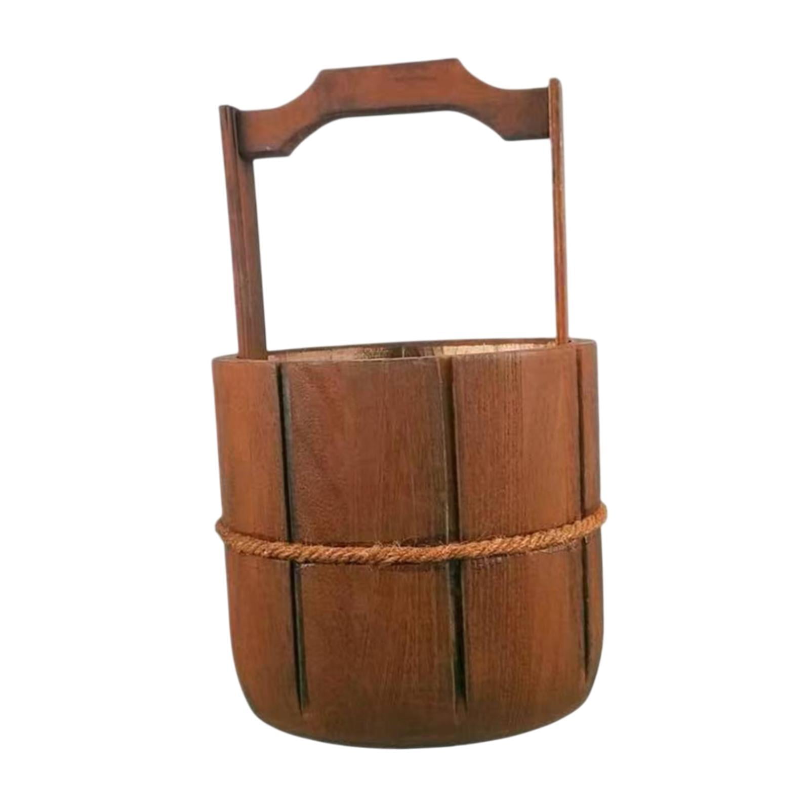oshhni Kids Dance Props Wooden Flower Planter Bucket Plant Holder Play ...
